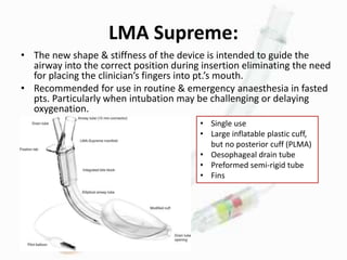 Lma, laryngospasm and pulmonary edema | PPTX
