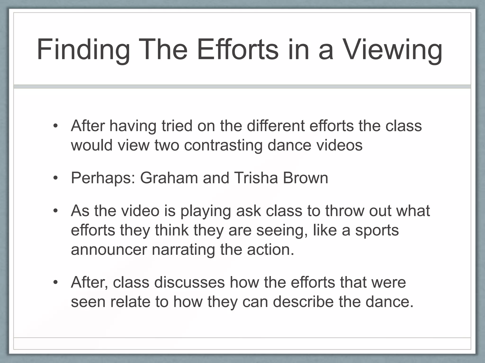 Lesson Plans for Introducing LMA | PPT