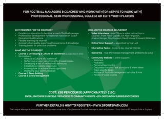LMA School Of Football Management | PDF
