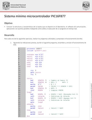 Laboratorio de Microcomputadoras - Práctica 02 | PDF
