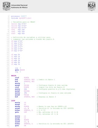 Laboratorio de Microcomputadoras - Práctica 03 | PDF | Programming ...