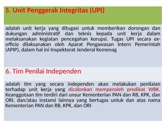 zona integritas, implementasi wilayah bebas korupsi pada kementerian ...