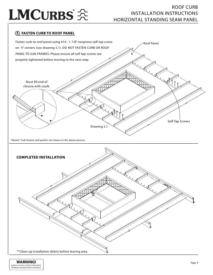 LMCurbs Roof Curb Installation Instructions For Horizontal Standing S…