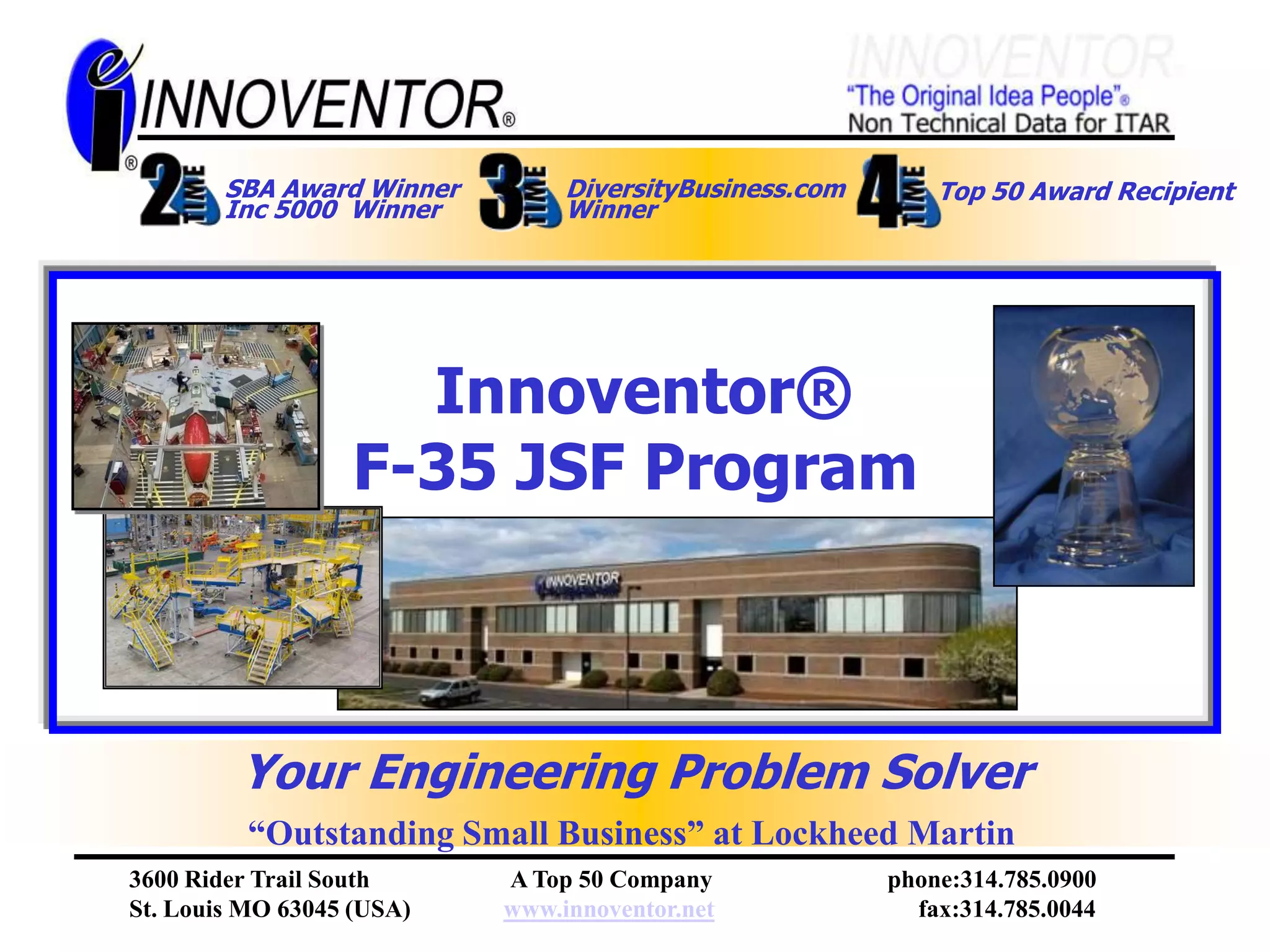 F-35 JSF Innoventor Program | PPT