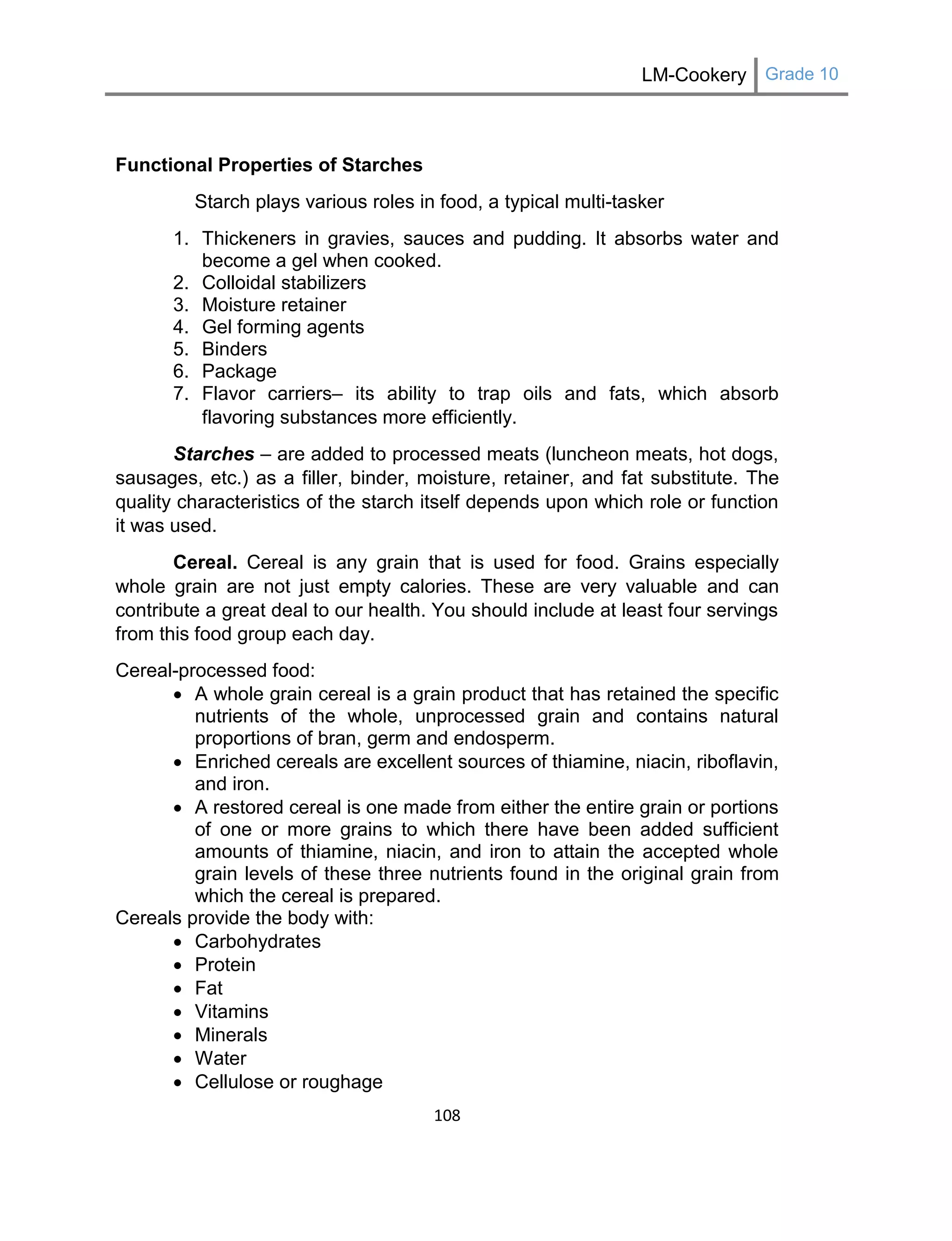 LM Cookery G10 | PDF