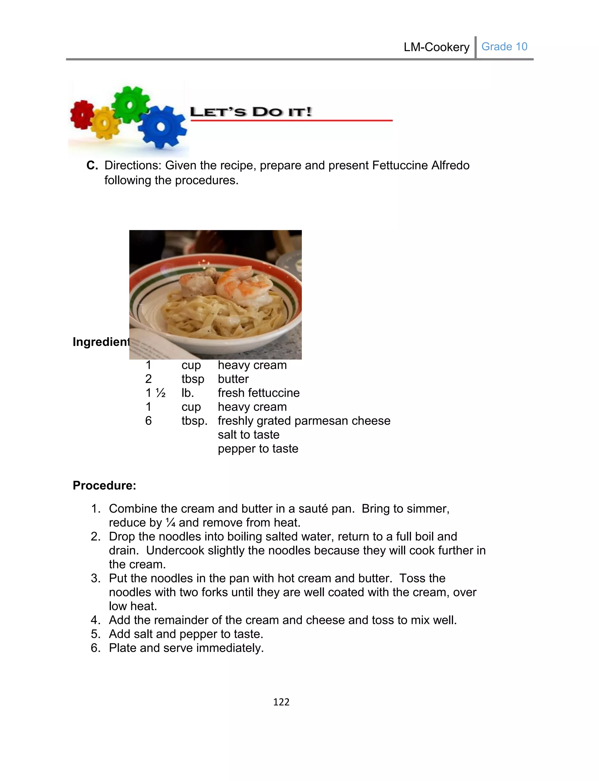 LM Cookery G10 | PDF