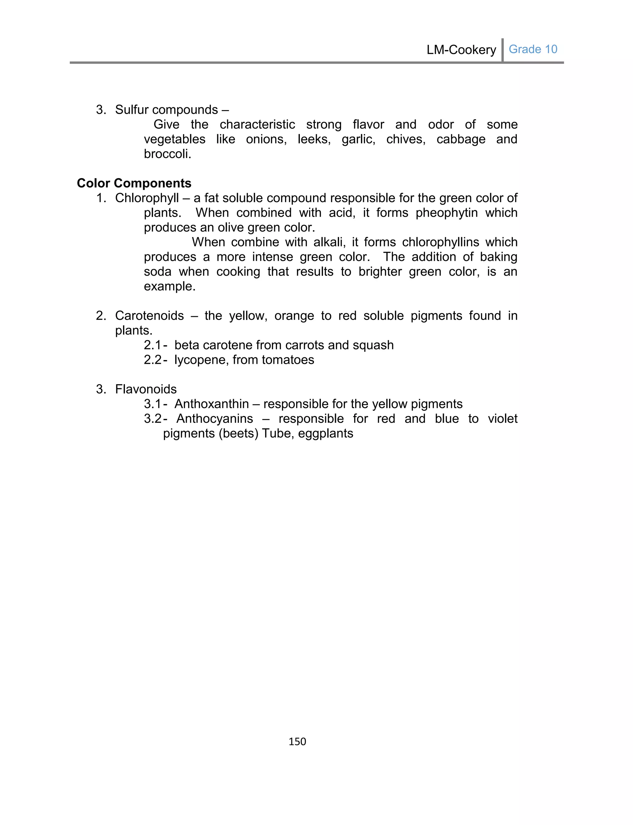 LM Cookery G10 | PDF