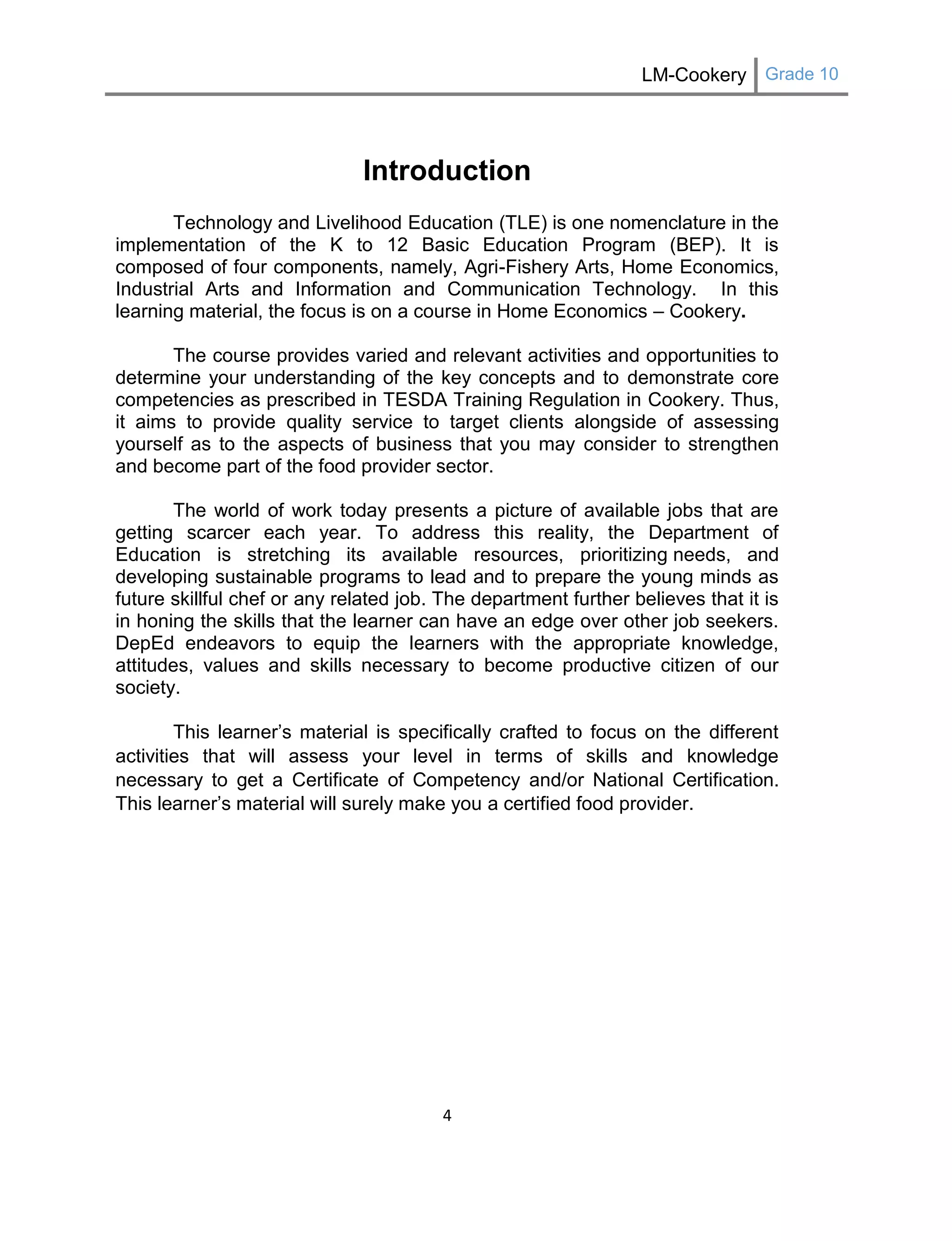 LM Cookery G10 | PDF