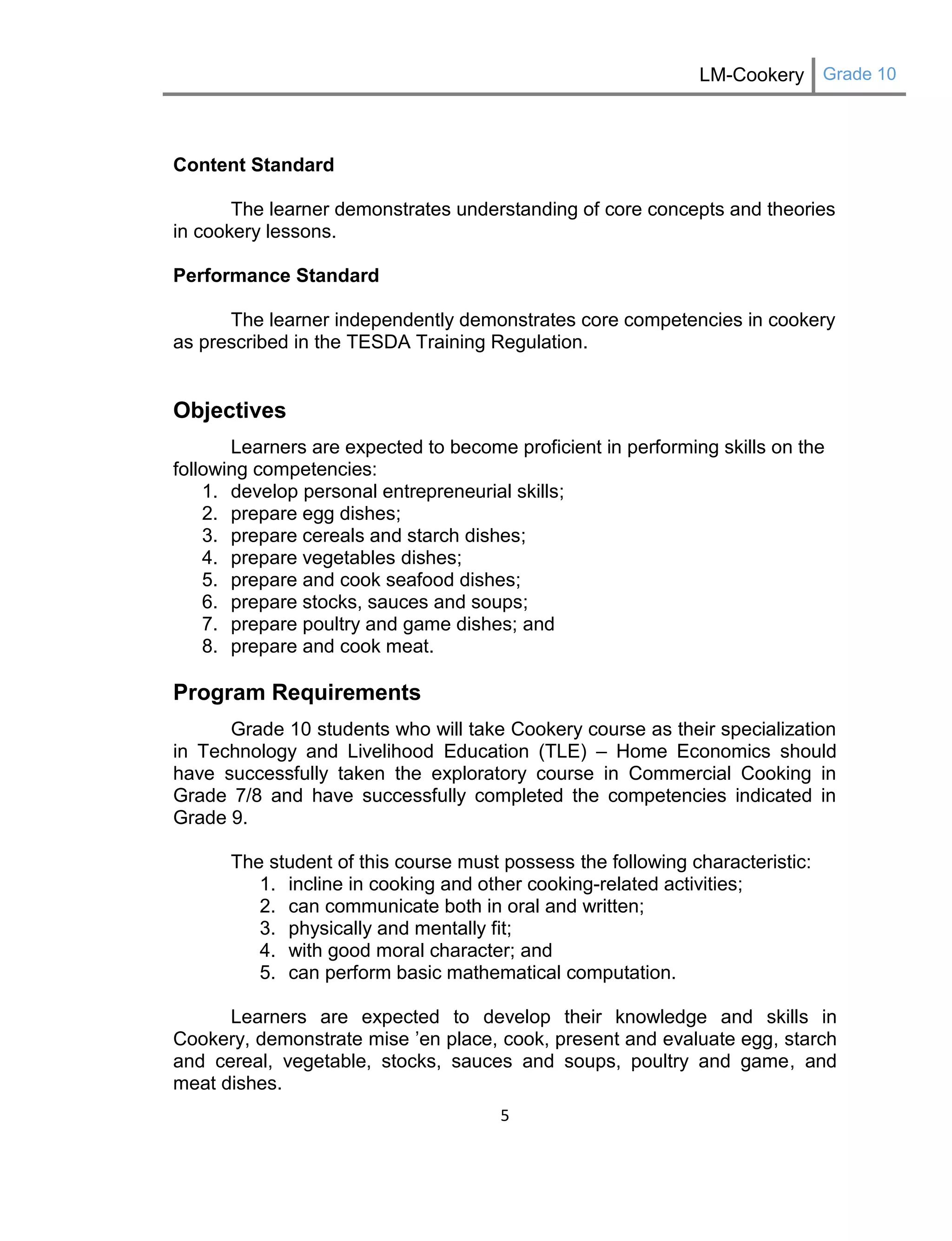 LM Cookery G10 | PDF