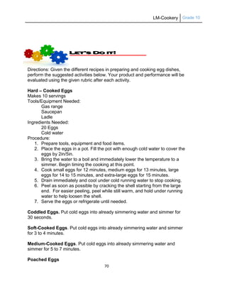 LM Cookery G10 | PDF