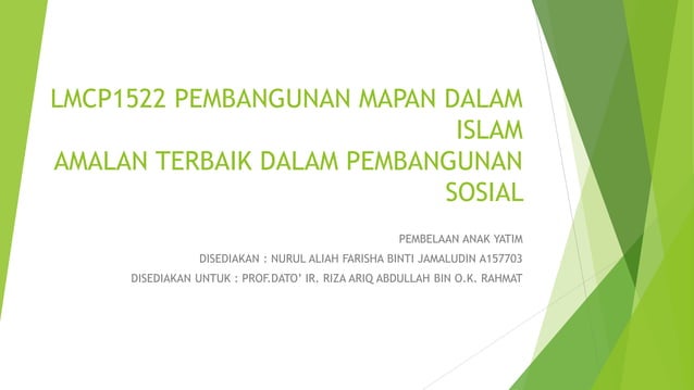 Lmcp1522 pembangunan mapan dalam islam | PPTX
