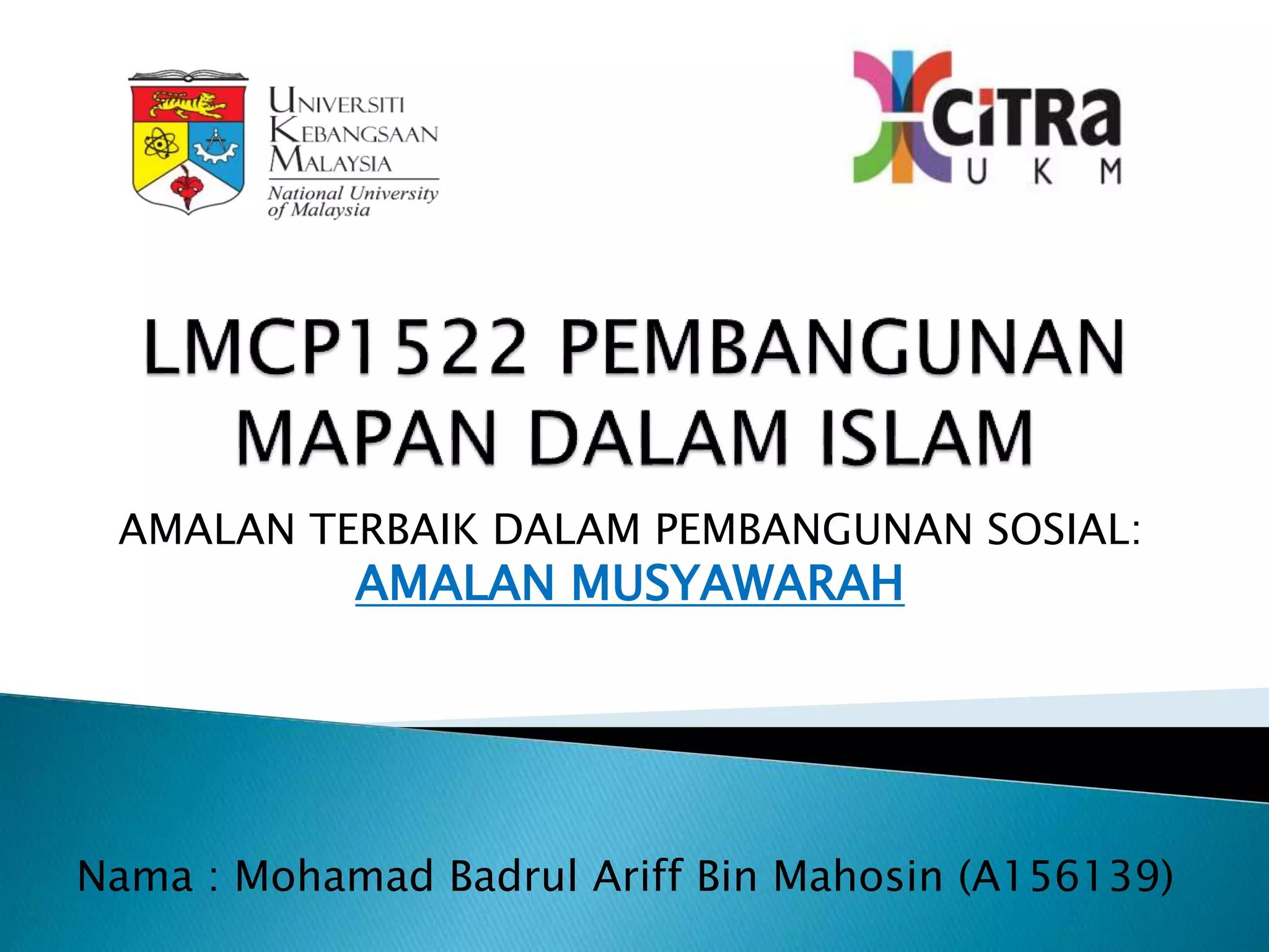 Lmcp1522 pembangunan mapan dalam islam | PPT
