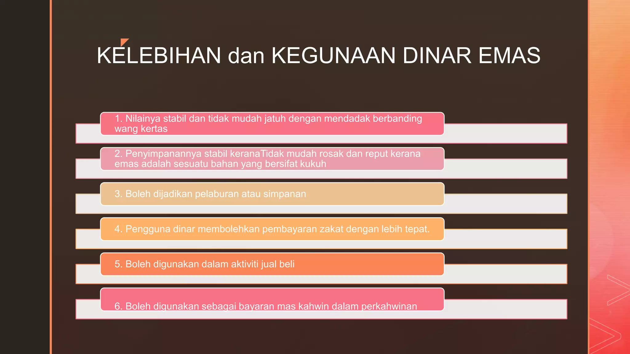 Lmcp 1522 pembangunan mapan dalam islam dinar emas (a164845 nurul a'lia binti md muhayadin | PPT