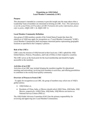 Lmc resources how to organize 2016 | PDF