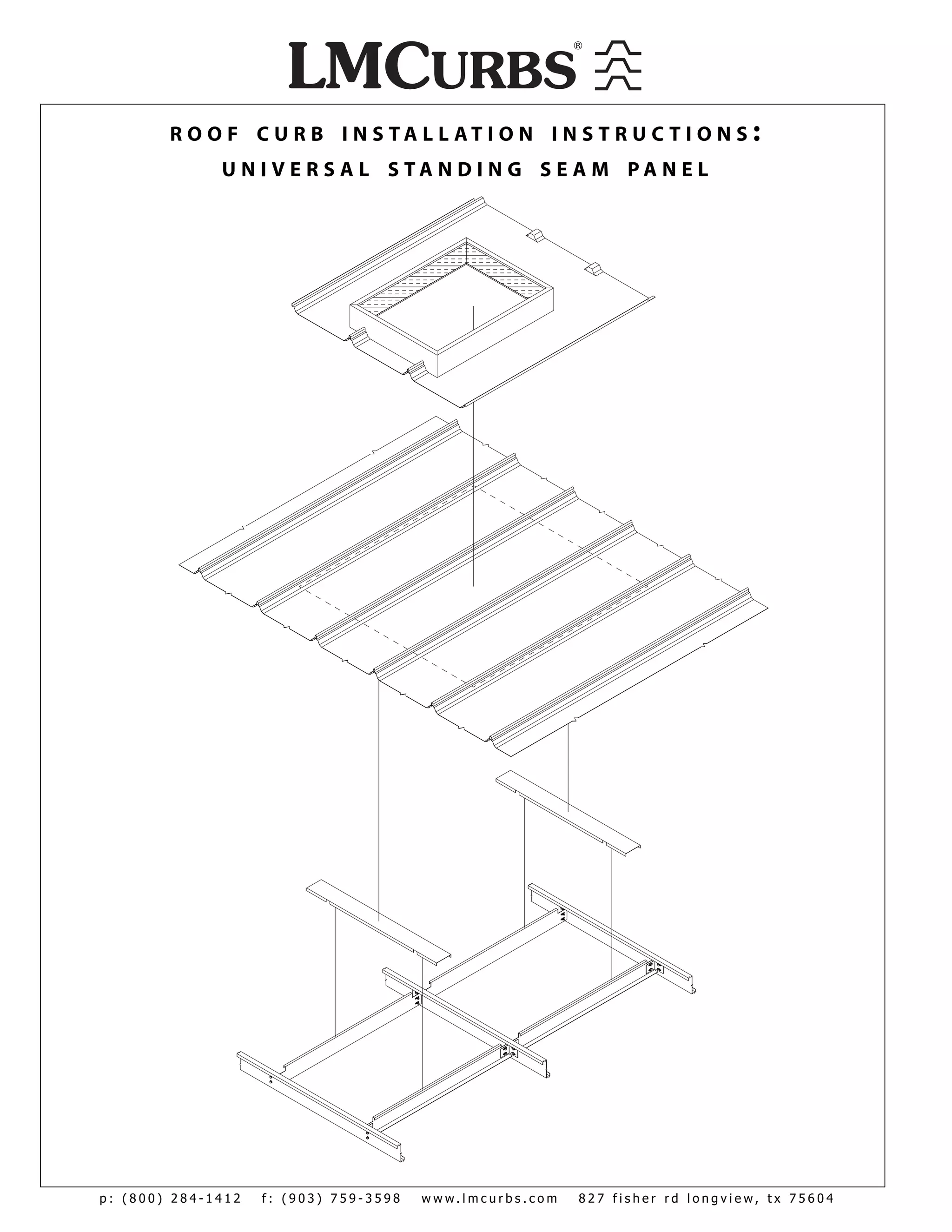 LMCurbs Roof Curb Installation Instructions For Universal Standing Seam ...