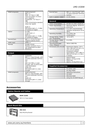 Sony LMD 1530W | PDF