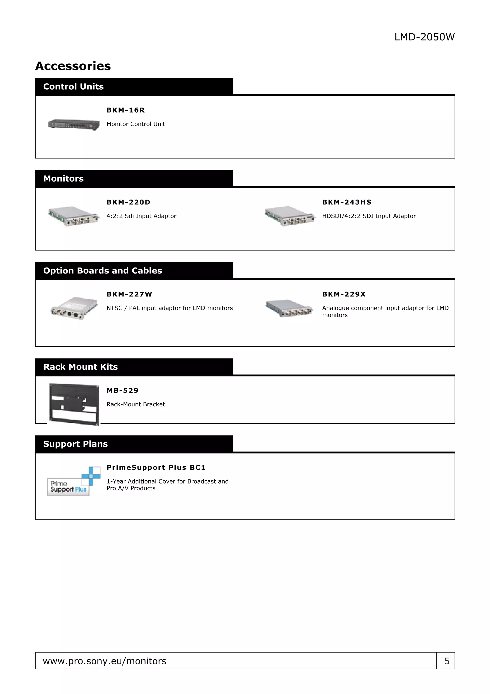 Sony LMD-2050W | PDF