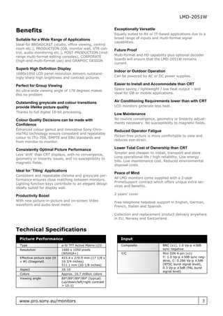 Sony LMD-2051W | PDF