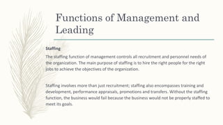 Lmdaf lec 2 understanding the different parts of management | PPTX