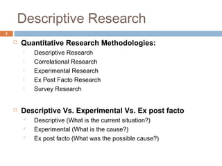 Lm descriptive research | PPT