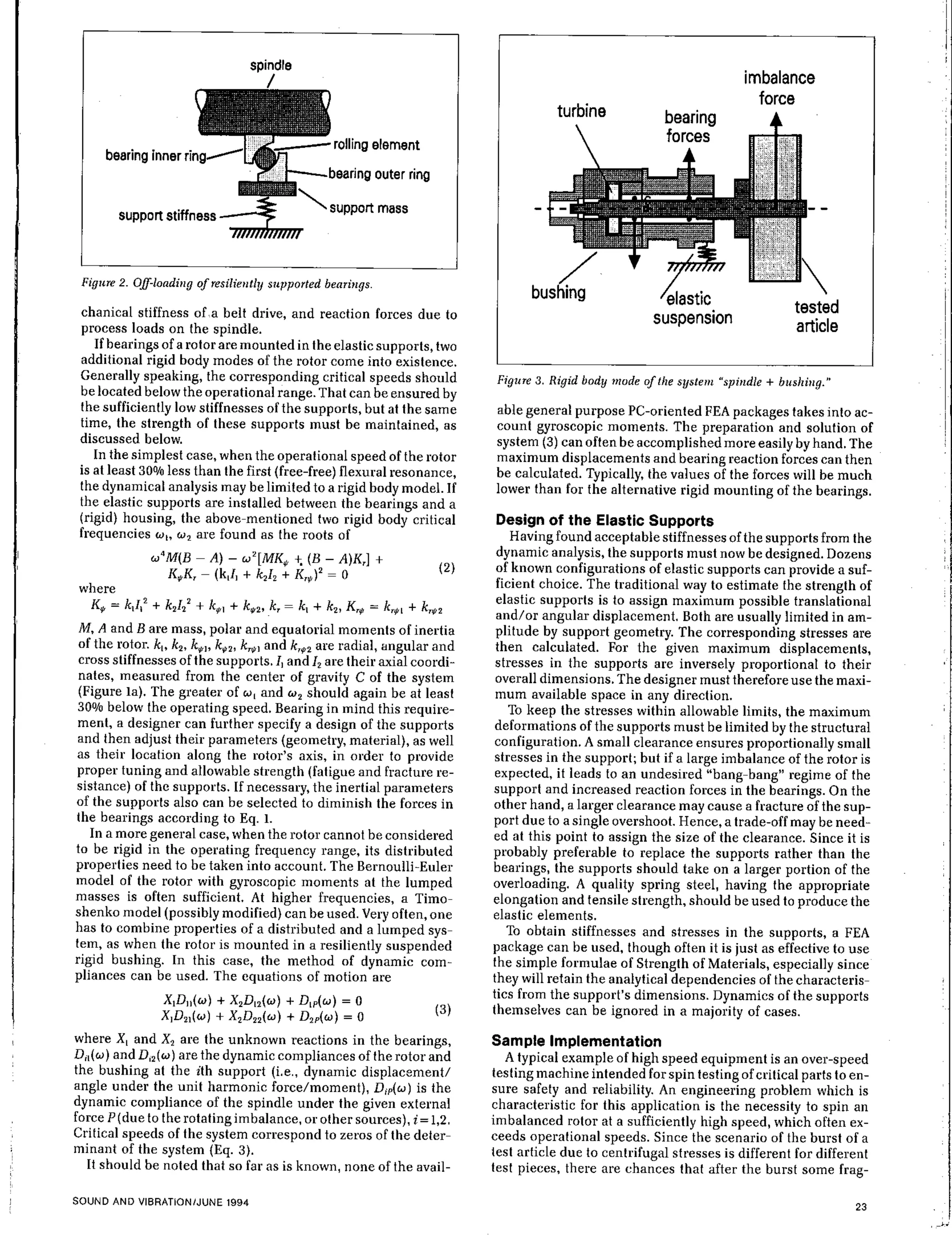 The Use of Resilient Bearing Supports for High Speed Rotors | PDF