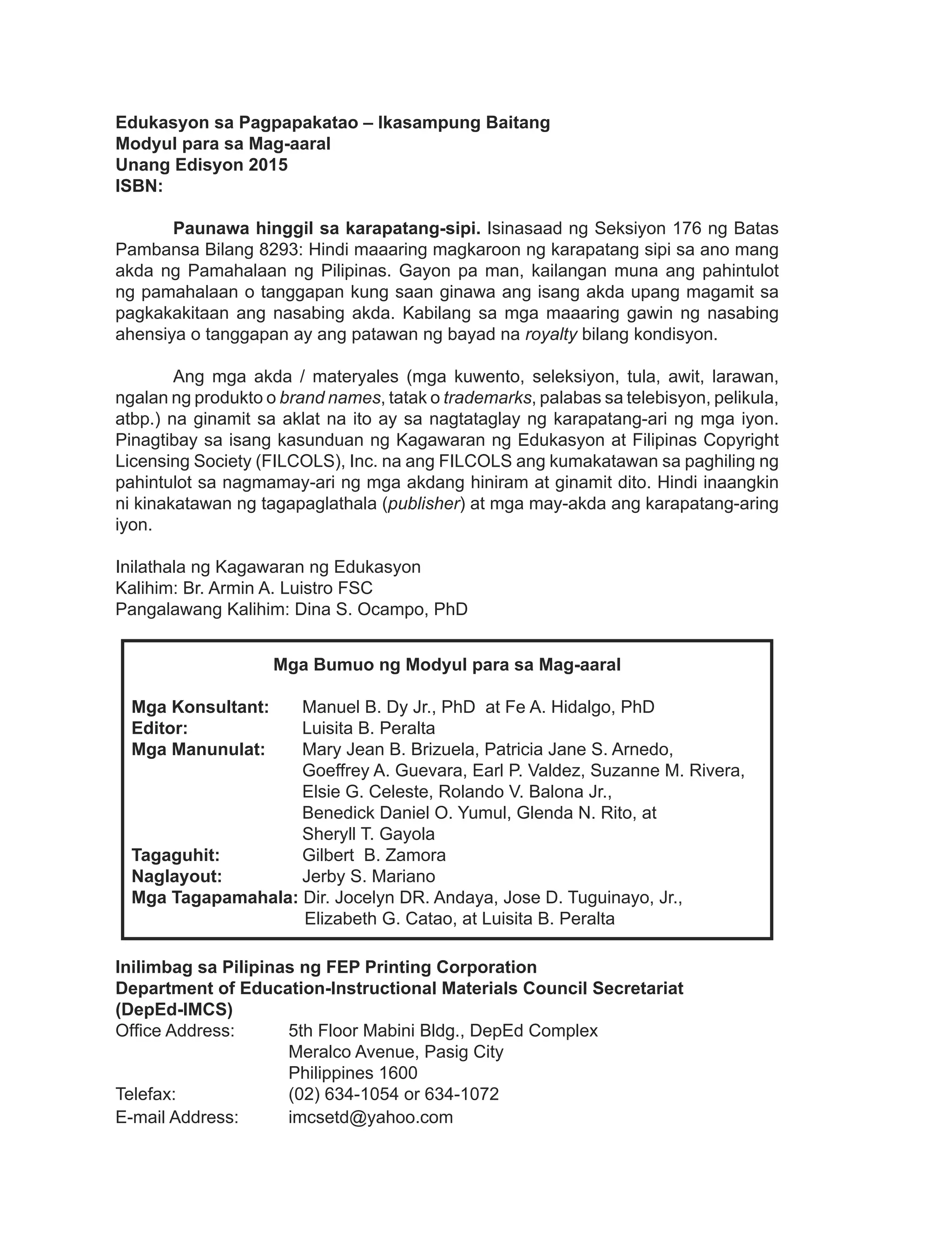 ESP Module Grade 10 | PDF