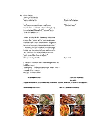 Lmethods of poultry cookery lp | DOCX
