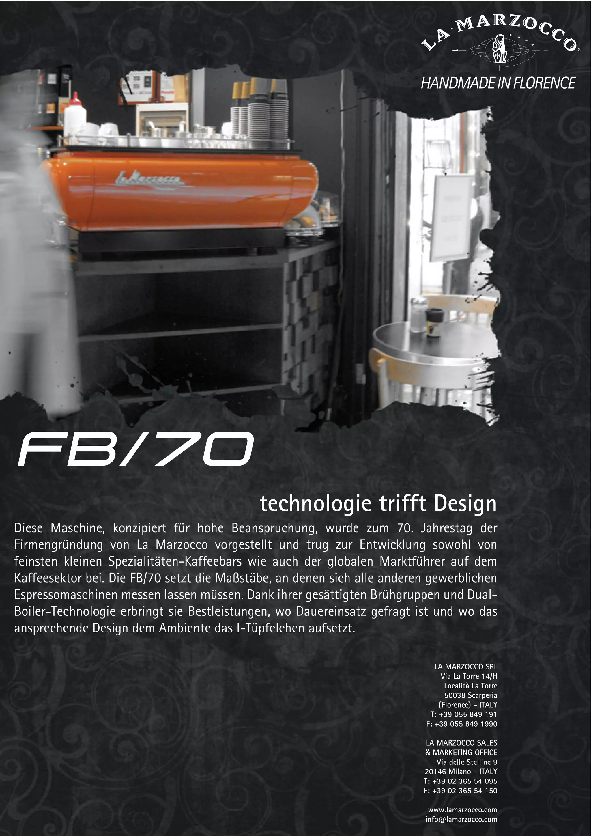 La Marzocco FB/70 Datenblatt | PDF
