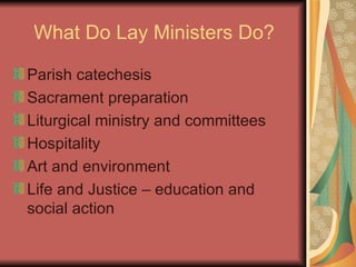 Lay Ministry Formation Program - 2010 | PPT