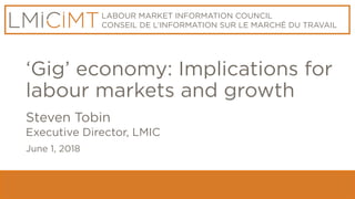 ‘Gig’ economy: Implications for labour markets and growth | PDF