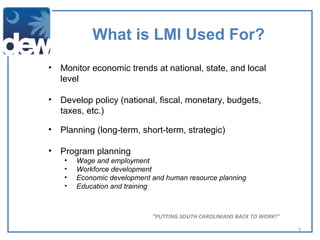 Overview of Labor Market Information "LMI Lite" | PPT