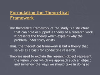 Láminas desarrollo theoretical framework[1] | PPT