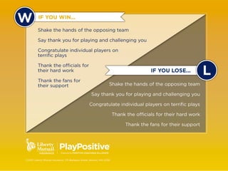 How To Win and Lose With Class for Positive Coaching Alliance | PPT