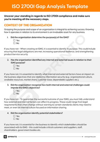 LM ISO 27001 2022 Gap Analysis -Template | PDF