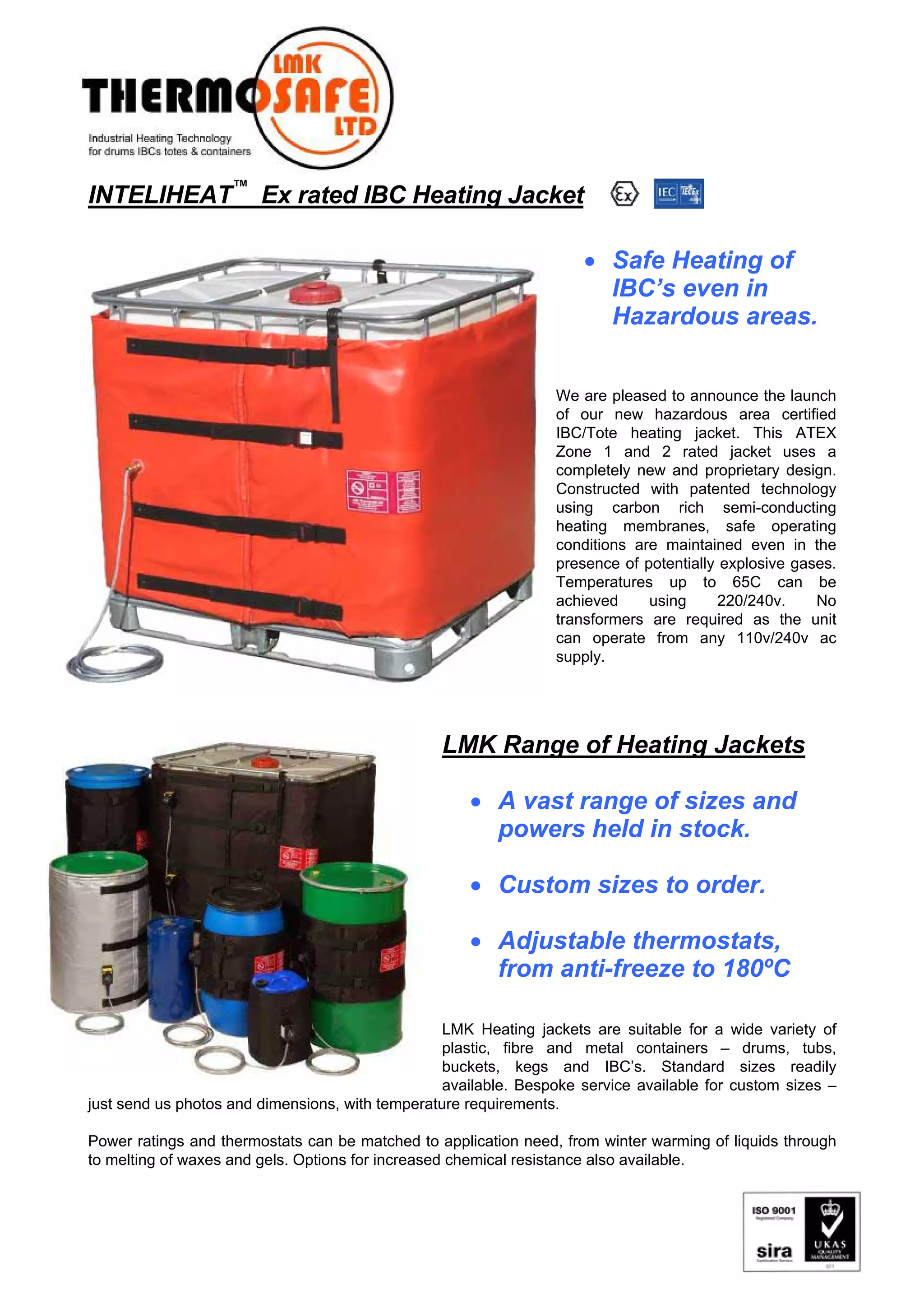 LMK Thermosafe Hazardous Area Drum & IBC Product Overview | PDF