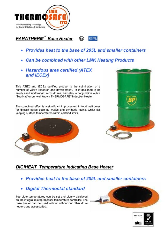 LMK Thermosafe Hazardous Area Drum & IBC Product Overview | PDF