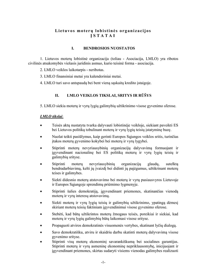 LMLO istatai | PDF