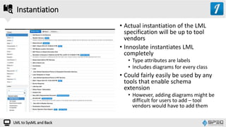 LML to SysML and Back - Systems Engineering Languages | PPTX