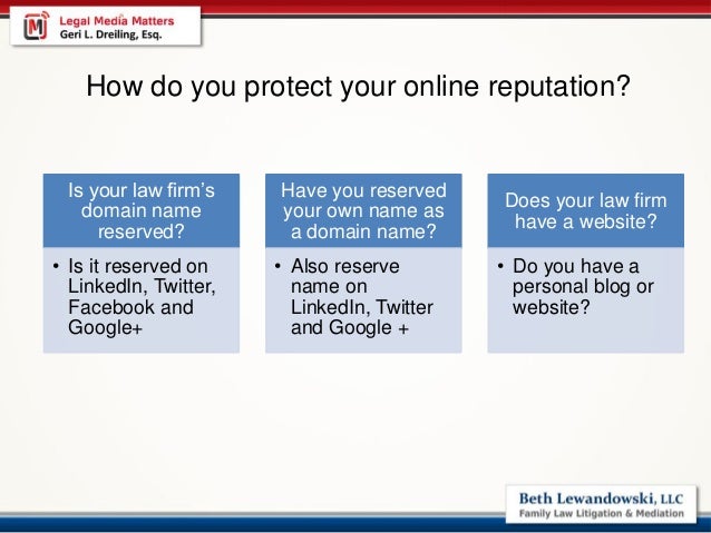 Protecting Your Professional Reputation Online