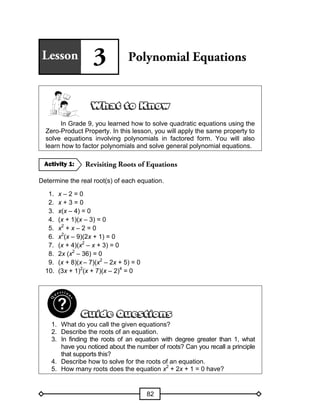 MATH GRADE 10 LEARNER'S MODULE | PDF