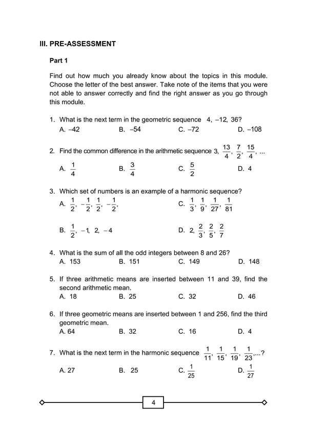 MATH GRADE 10 LEARNER'S MODULE