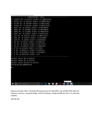 Libor Market Model C++ code | PDF