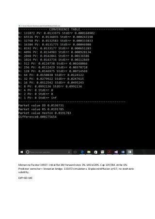 Libor Market Model C++ code | PDF
