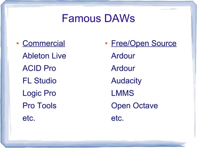 Presentation on LMMS | ODP | Digital Audio | Computer Software and Applications