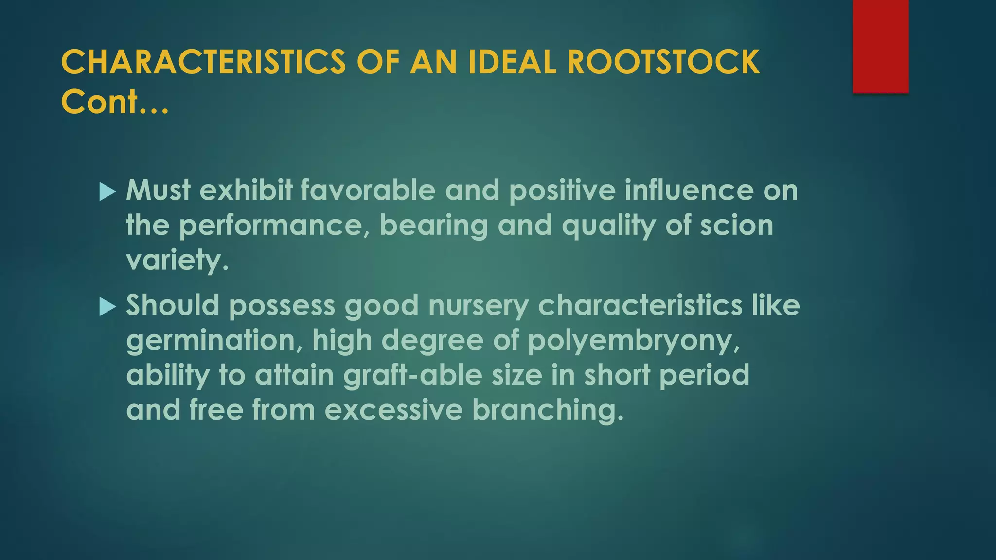 nursery production of fruit crops: definition of rootstocks and scion ...