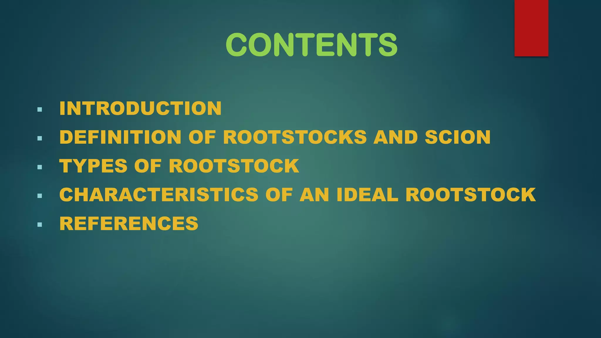 nursery production of fruit crops: definition of rootstocks and scion ...