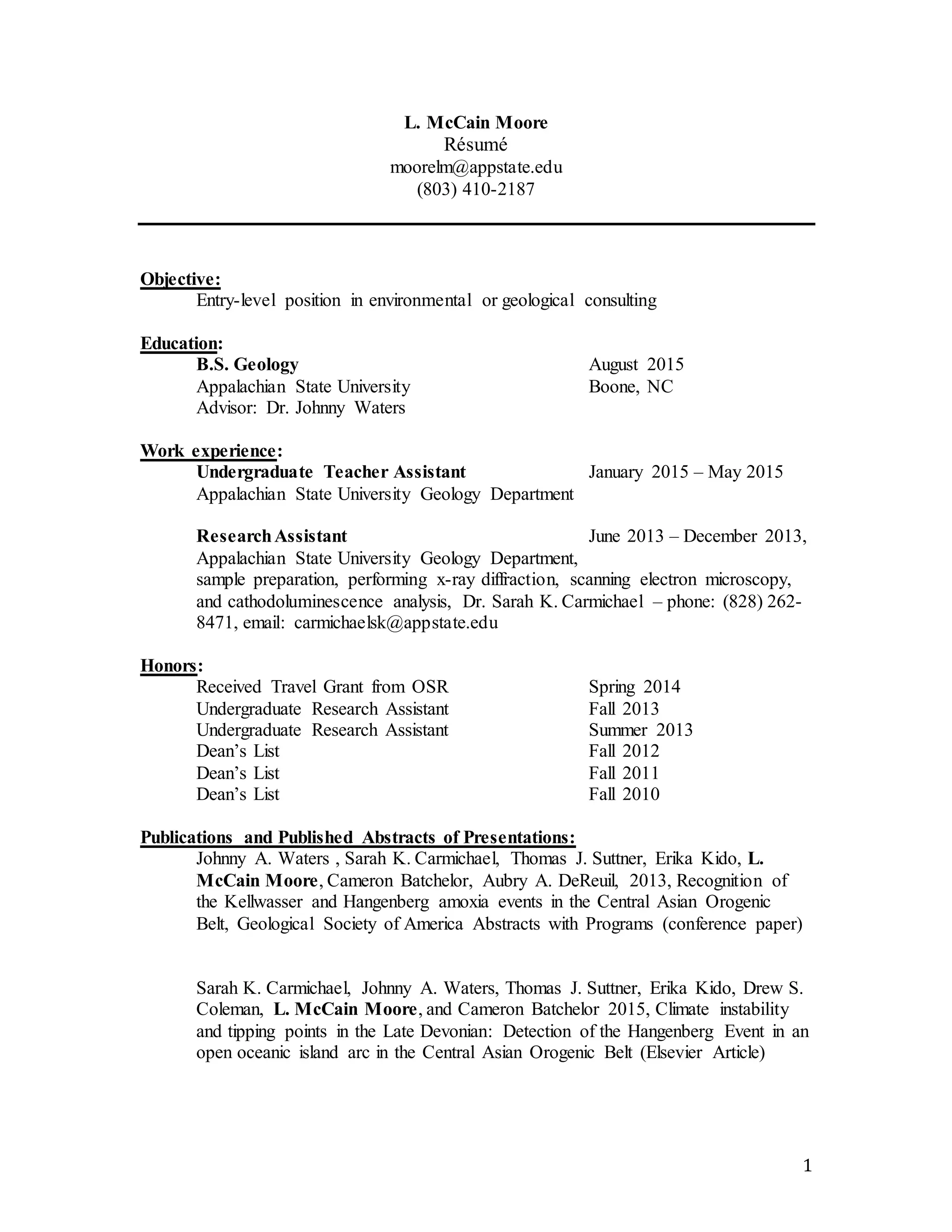 Louise Moore resume | DOCX