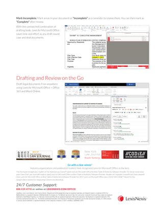 Lexis for Microsoft Office: Overview Brochure | PDF