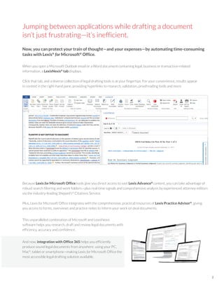 Lexis for Microsoft Office: Overview Brochure | PDF