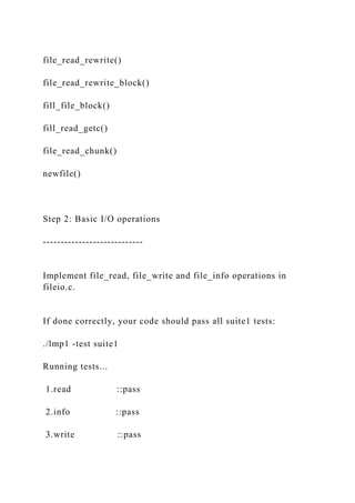 LMP1 IO and Filesystems=========================Welcome .docx